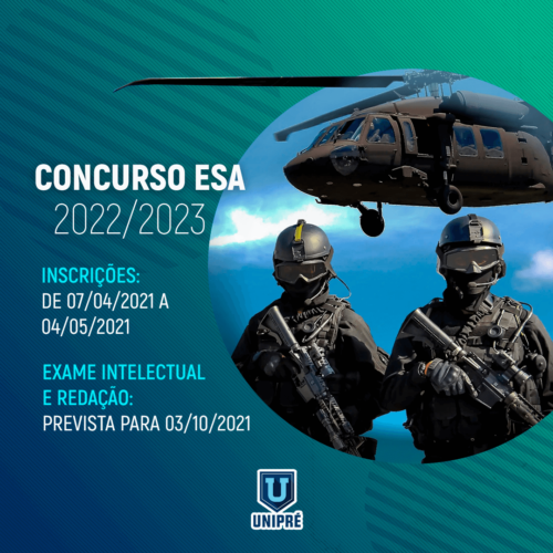 Concurso ESA 2022: inscrições abertas para 1.100 vagas - UNIPRÉ ...